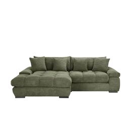 bobb Ecksofa mit trendigem Cordbezug Hella ¦ grün ¦ Maße (cm): B: 303