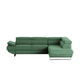 switch Ecksofa aus Mikrofaser Gio ¦ grün ¦ Maße (cm): B: 263 H: 74 T: