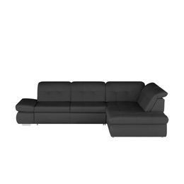 Lounge Collection Ecksofa Leder Spencer ¦ schwarz ¦ Maße (cm): B: 32