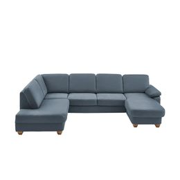 meinSofa Wohnlandschaft aus Kunstleder Oliver ¦ blau ¦ Maße (cm): B: