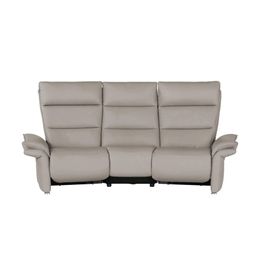 Hukla Trapezsofa aus Leder Corvina ¦ grau ¦ Maße (cm): B: 216 H: 109