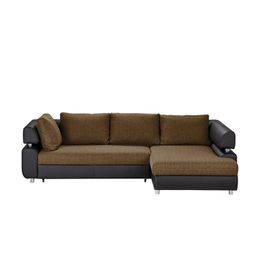 switch Ecksofa mit Schlaffunktion Panama ¦ braun ¦ Maße (cm): B: 265