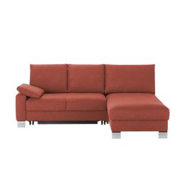 Höffner Ecksofa Fürth ¦ rot ¦ Maße (cm): B: 218 H: 90 T: 180