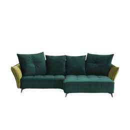 Höffner Ecksofa Crease ¦ grün ¦ Maße (cm): B: 290 H: 80 T: 175