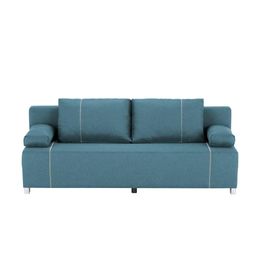 Höffner Schlafsofa Pat ¦ blau ¦ Maße (cm): B: 193 H: 83 T: 90