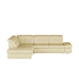 Lounge Collection Ecksofa Leder Spencer ¦ beige ¦ Maße (cm): B: 323