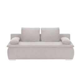 Smart Schlafsofa Leonie ¦ silber ¦ Maße (cm): B: 198 H: 92 T: 90