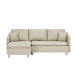 Smart Ecksofa ausziehbar Bonamie ¦ beige ¦ Maße (cm): B: 225 H: 87 T: