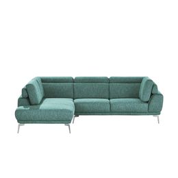 Höffner Ecksofa Sona ¦ türkis/petrol ¦ Maße (cm): B: 273 H: 83 T: 207