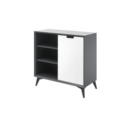 Höffner Highboard Netro ¦ grau ¦ Maße (cm): B: 93 H: 92 T: 40