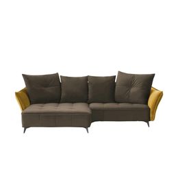 Höffner Ecksofa Crease ¦ braun ¦ Maße (cm): B: 290 H: 80 T: 175