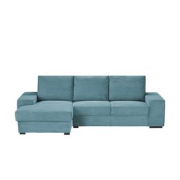 Höffner Ecksofa Renée ¦ türkis/petrol ¦ Maße (cm): B: 276 H: 92 T: 146