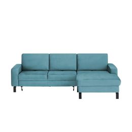 Höffner Ecksofa Coline Move ¦ türkis/petrol ¦ Maße (cm): B: 258 H: 85 T: 185