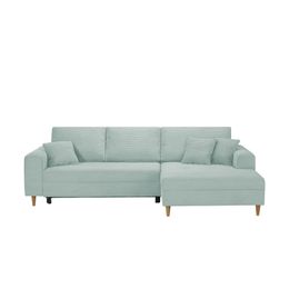 Höffner Ecksofa Benedita ¦ grün ¦ Maße (cm): B: 275 H: 91 T: 173