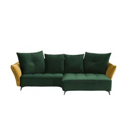 Höffner Ecksofa Crease ¦ grün ¦ Maße (cm): B: 290 H: 80 T: 175