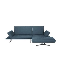 Koinor Ecksofa aus Flachgewebe Francis ¦ blau ¦ Maße (cm): B: 284 H: