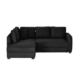 bobb Ecksofa mit Boxspringpolsterung Lisa de Luxe ¦ schwarz ¦ Maße (