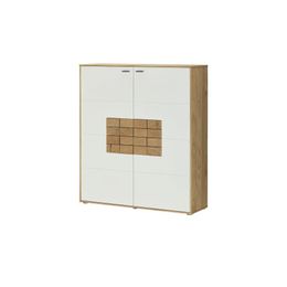 Jette Home Highboard Laguna ¦ weiß ¦ Maße (cm): B: 124 H: 140 T: 38