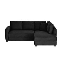 bobb Ecksofa mit Boxspringpolsterung Lisa de Luxe ¦ schwarz ¦ Maße (