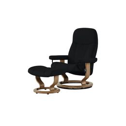 stressless Relaxsessel mit Hocker Leder Consul L ¦ schwarz ¦ Maße (cm