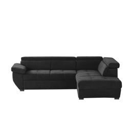 U.N.O uno Ecksofa Formula ¦ schwarz ¦ Maße (cm): B: 262 H: 79 T: 224