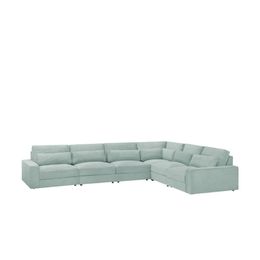 Höffner Ecksofa Branna ¦ grün ¦ Maße (cm): B: 412 H: 88 T: 322