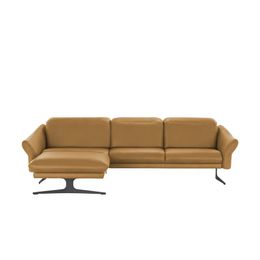 himolla Ecksofa aus Echtleder 1059 ¦ gelb ¦ Maße (cm): B: 284 H: 83 T