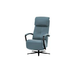 Hukla Relaxsessel Leder Pierre ¦ blau ¦ Maße (cm): B: 75 H: 117 T: 87