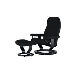 stressless Relaxsessel mit Hocker Leder Consul M ¦ schwarz ¦ Maße (cm