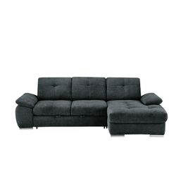 Höffner Ecksofa Gladys ¦ schwarz ¦ Maße (cm): B: 282 H: 103 T: 197