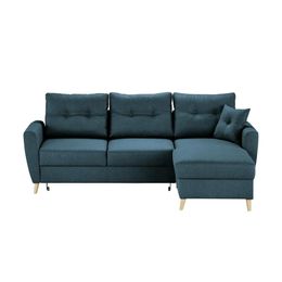 Höffner Ecksofa Carla ¦ blau ¦ Maße (cm): B: 230 H: 93 T: 159