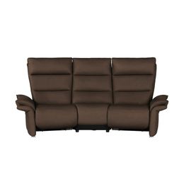 Hukla Trapezsofa aus Leder Corvina ¦ braun ¦ Maße (cm): B: 216 H: 10