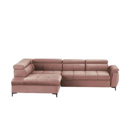 switch Ecksofa Denvo ¦ rosa/pink ¦ Maße (cm): B: 290 H: 94 T: 217