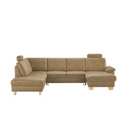 meinSofa Wohnlandschaft Kunstleder Samu ¦ beige ¦ Maße (cm): B: 316