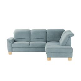 meinSofa Ecksofa Liva ¦ blau ¦ Maße (cm): B: 254 H: 106 T: 224