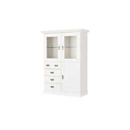 maison bleue Highboard Florian ¦ weiß ¦ Maße (cm): B: 118,5 H: 163,5