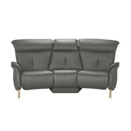 himolla Einzelsofa Leder 4708 ¦ grau ¦ Maße (cm): B: 216 H: 97 T: 11