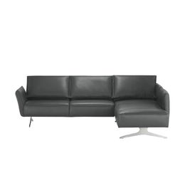 Koinor Ecksofa Leder Vineto ¦ grau ¦ Maße (cm): B: 272 H: 83 T: 207