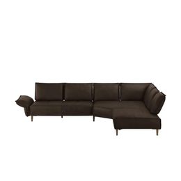 W.Schillig Ecksofa aus Echtleder Bonnie ¦ braun ¦ Maße (cm): B: 341 H