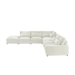 Höffner Ecksofa Branna ¦ beige ¦ Maße (cm): B: 412 H: 88 T: 386