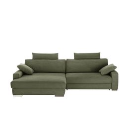 Medium Ecksofa Marilyn ¦ grün ¦ Maße (cm): B: 310 H: 88 T: 182