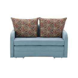 Höffner Schlafsofa Iwo ¦ blau ¦ Maße (cm): B: 136 H: 84 T: 94