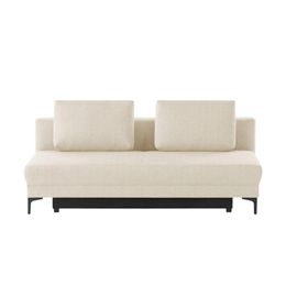 Höffner Schlafsofa mit Schlaffunktion Genua ¦ beige ¦ Maße (cm): B: 205 H: 89