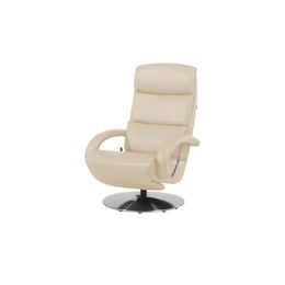 Hukla Ledersessel Florian ¦ beige ¦ Maße (cm): B: 73 H: 109 T: 91