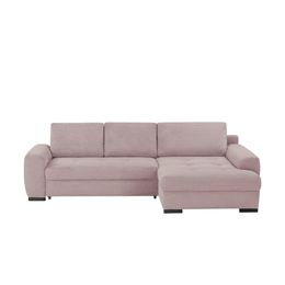 bobb Ecksofa in kuscheligem Cordstoff Soumia ¦ rosa/pink ¦ Maße (cm):