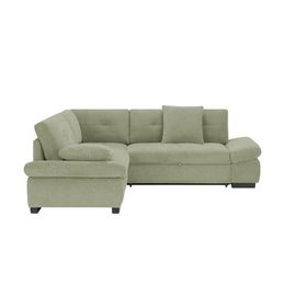 bobb Ecksofa Lindsay ¦ grün ¦ Maße (cm): B: 225 H: 91 T: 255