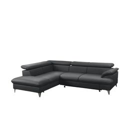 U.N.O uno Ecksofa aus Kunstleder David ¦ schwarz ¦ Maße (cm): B: 208 H: 74