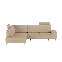 meinSofa Ecksofa aus Leder Dana ¦ braun ¦ Maße (cm): B: 269 H: 86 T: