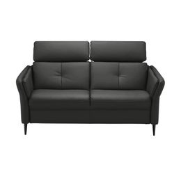 Höffner Höffner Ledersofa 2,5 - sitzig Cedrik ¦ schwarz ¦ Maße (cm): B: 172 T: 95