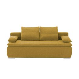 Smart Schlafsofa Leonie ¦ gelb ¦ Maße (cm): B: 198 H: 92 T: 90